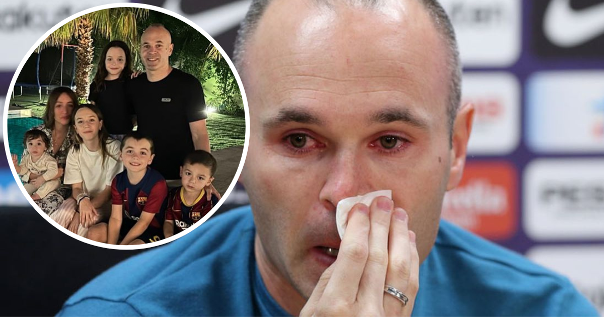 Andrés Iniesta comparte una foto familiar y hay un detalle de su hija ...